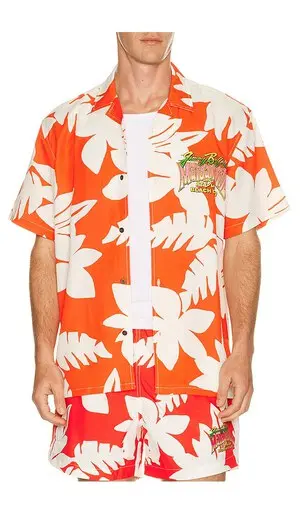 DUVIN DESIGN X Jimmy Buffett's Margaritaville Beach Club Shirt In . Also - Red