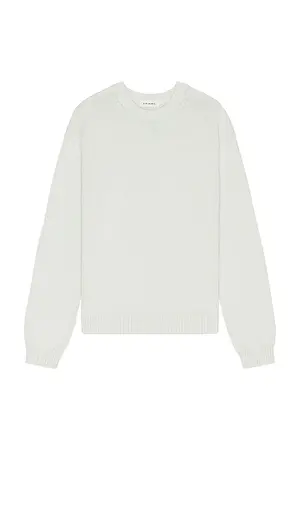 FRAME Cotton Silk Crewneck Sweater - Blue