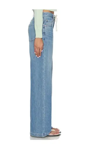 PISTOLA Jadyn Low Slung Palazzo Jeans With Drawcord - Blue