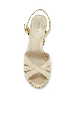 Schutz Keefa Raffia Platform Sandal - Beige