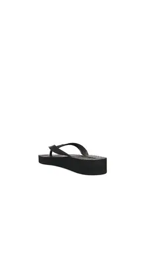 VELOUR Tapered Platform Flip Flop - Black