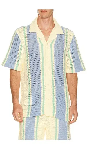 True Religion Short Sleeve Knit Stripe Shirt In . Also