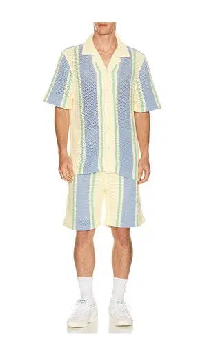 True Religion Short Sleeve Knit Stripe Shirt In . Also