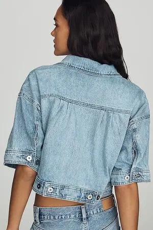 PILCRO Cotton Crop Trucker Jacket