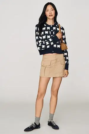 ROWING BLAZERS Cropped Sheep Intarsia Cardigan