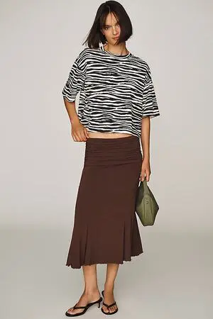 PISTOLA Mae Crop T-shirt With Back Detail - Zebra