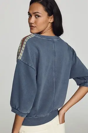 PILCRO Niki Bubble Craft Sweatshirt