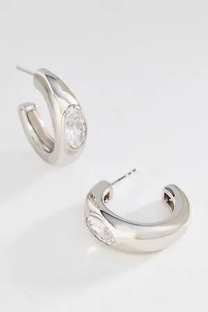 BY ALONA Belle Hoop Earrgs - Silver