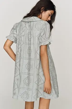 PILCRO Keira Eyelet Mini Dress