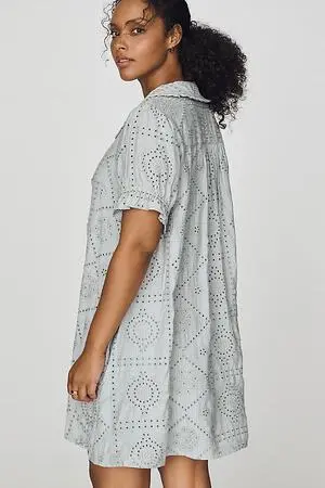 PILCRO Keira Eyelet Mini Dress