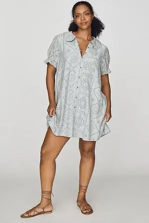 PILCRO Keira Eyelet Mini Dress