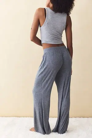 Free People Soft Company Lounge Pants - Medium Heather Grey