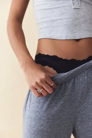 Free People Soft Company Lounge Pants - Medium Heather Grey