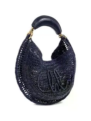 Chloé Embroidered Raffia Tote Bag