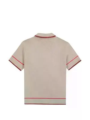 Maison Labiche Contrast-trim Heart-patch Polo Shirt
