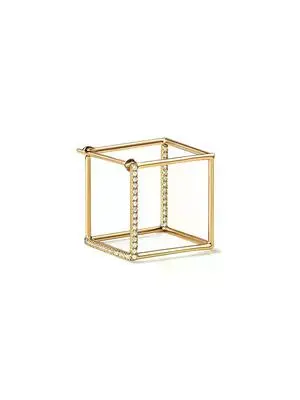 Shihara Diamond Square Earring - Metallic
