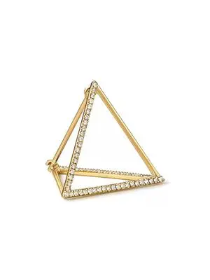 Shihara Diamond Triangle Earring - Metallic
