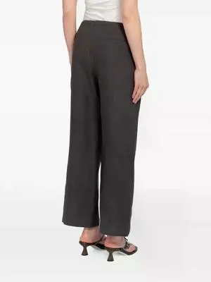 AMOMENTO Drawstring Linen Trousers