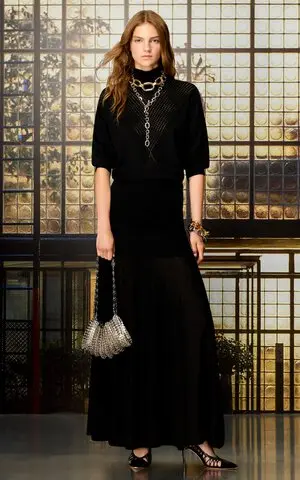 Rabanne Wool-silk Maxi Dress - Black