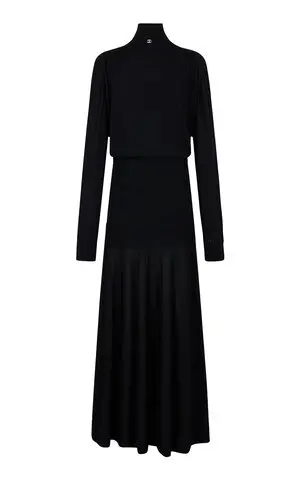 Rabanne Wool-silk Maxi Dress - Black