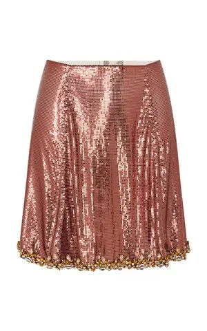 Rabanne Metallic Mini Skirt - Bronze