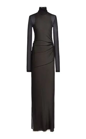 Victoria Beckham Long Sleeve Layered Maxi Dress