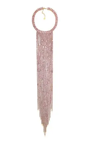 Rabanne Crystal Pendant Necklace - Gold