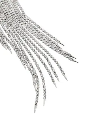 Rabanne Crystal Pendant Necklace - Silver