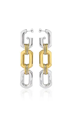 Rabanne Xl Link Two Toned Earrings - Multi