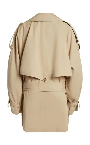 Victoria Beckham Short Cotton Trench Coat