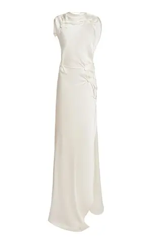 Victoria Beckham Pinch-detailed Gown - Ivory