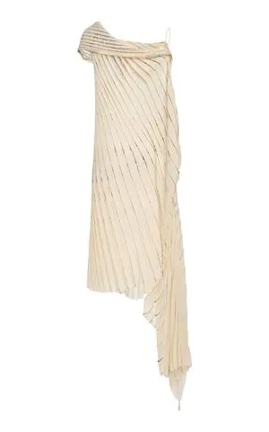 Victoria Beckham Asymmetrical Draped Midi Dress