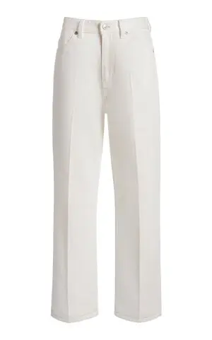 Victoria Beckham Berenice Mid-rise Straight-leg Cropped Jeans - Ivory