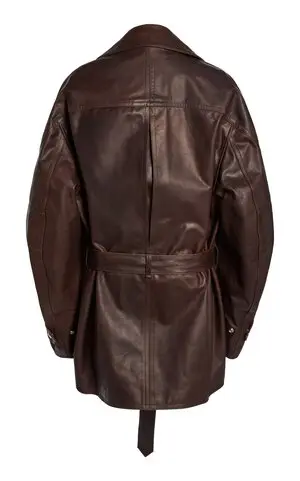 Victoria Beckham Belted Leather Jacket