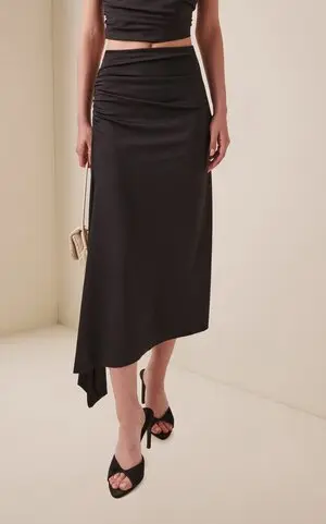 Victoria Beckham Asymmetrical Gathered Skirt