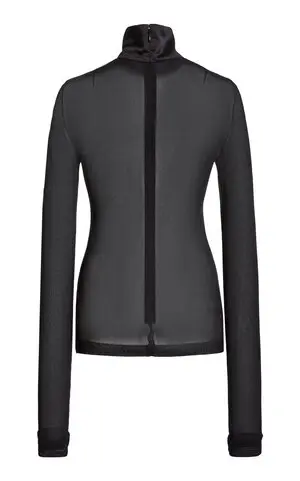 Victoria Beckham Long Sleeve Sheer Top