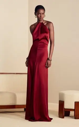 Victoria Beckham Halter Neck Maxi Dress