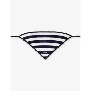 Maje Striped Knitted Bandana Scarf
