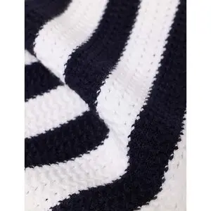 Maje Striped Knitted Bandana Scarf