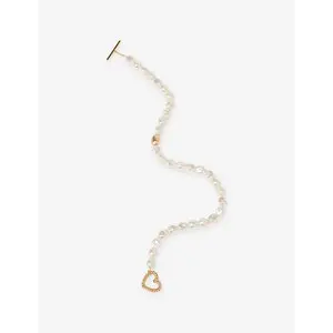 Maje Pearl Brass Choker Necklace