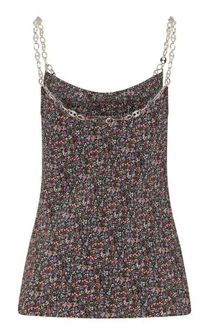 Rabanne Silk Printed Tank Top
