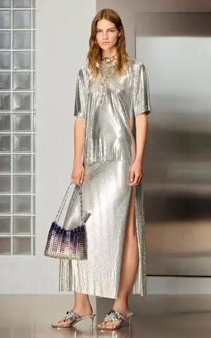 Rabanne Metallic Short-sleeve Top
