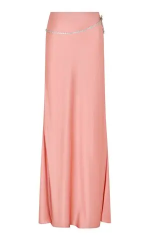 Rabanne Silk Maxi Skirt - Light Pink