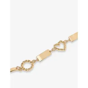 Maje Twisted Heart Chain-link Metal Belt