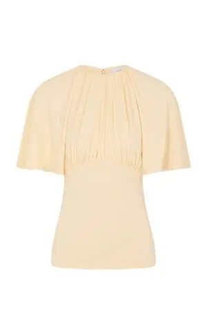 Rabanne Gathered Knit Top - Ivory