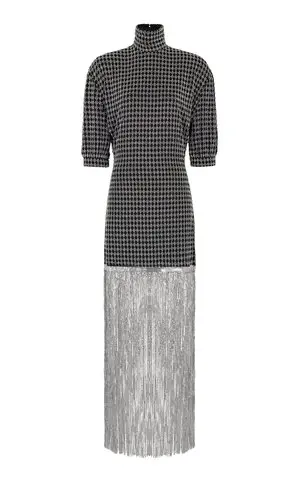 Rabanne Geometric Embellished Maxi Dress - Silver