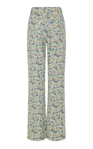 Rabanne Romantic Print Cotton Wide-leg Pants