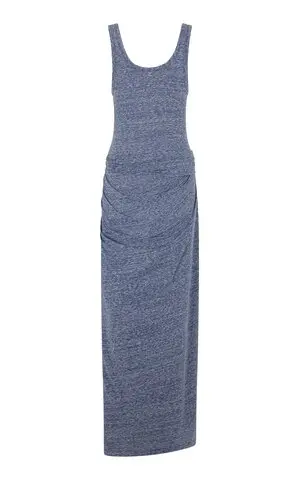 Rabanne Ruched Cotton-blend Maxi Dress