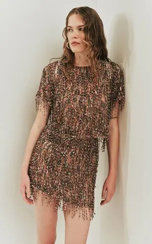 Aje Radieux Embellished Mini Skirt