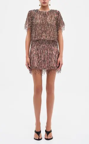 Aje Radieux Embellished Mini Skirt